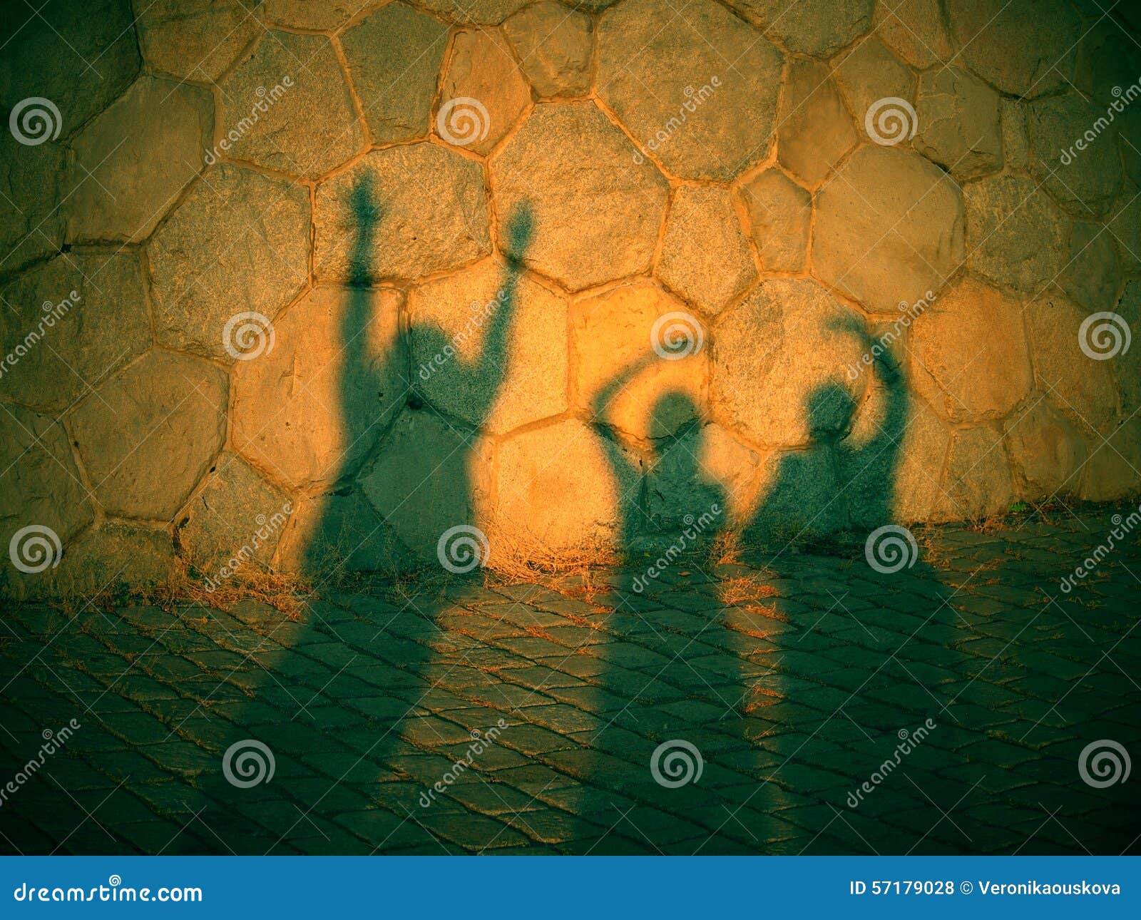 Shadow of Three Dancing Ghosts Stock Photo - Image of light, evil: 57179028