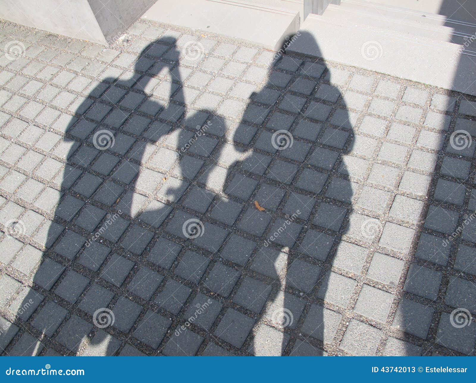 Shadow of Three People stock image. Image of europe, front - 43742013