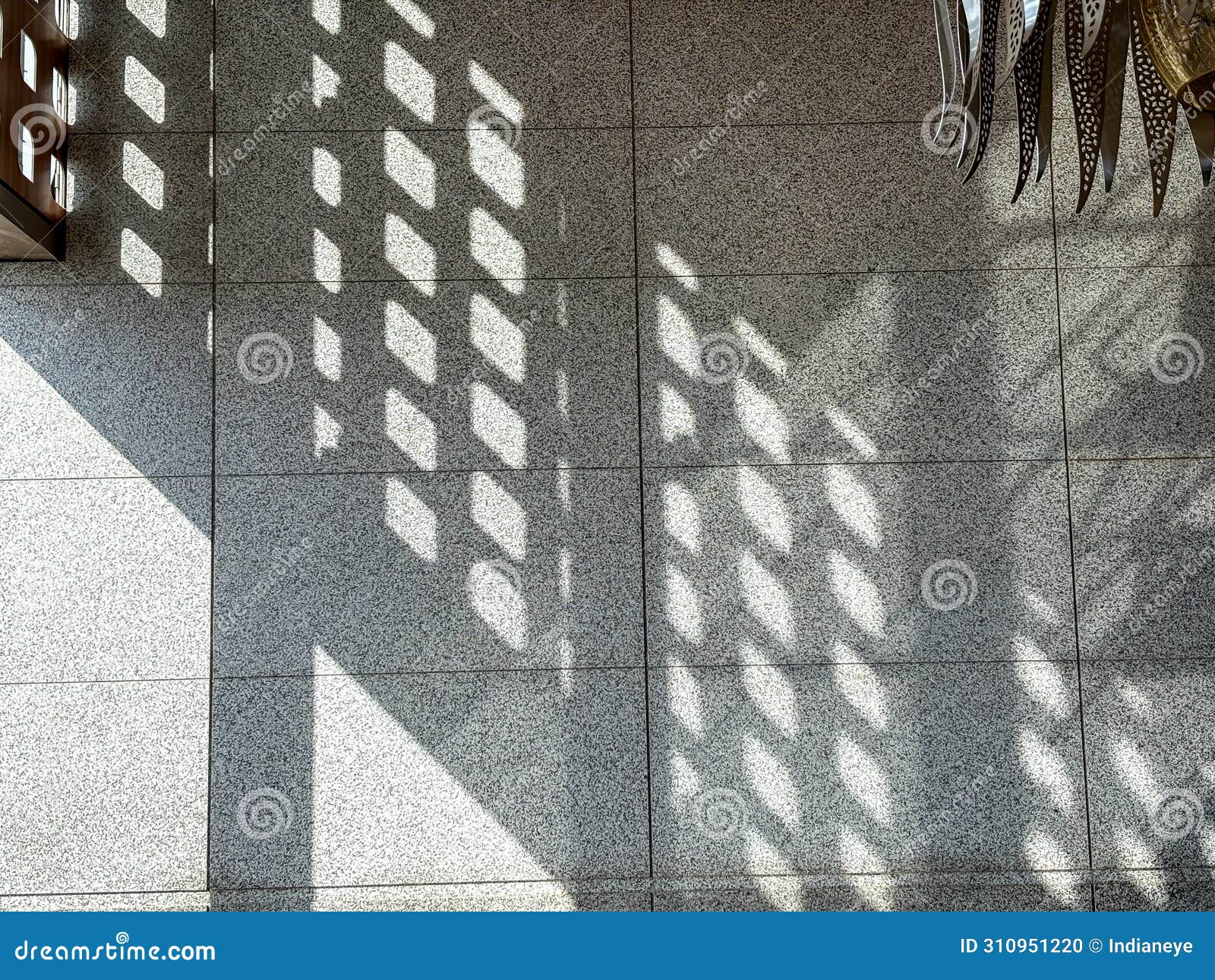A Shadow of a Tiled Window is Cast on a Tiled Floor Stock Photo - Image ...