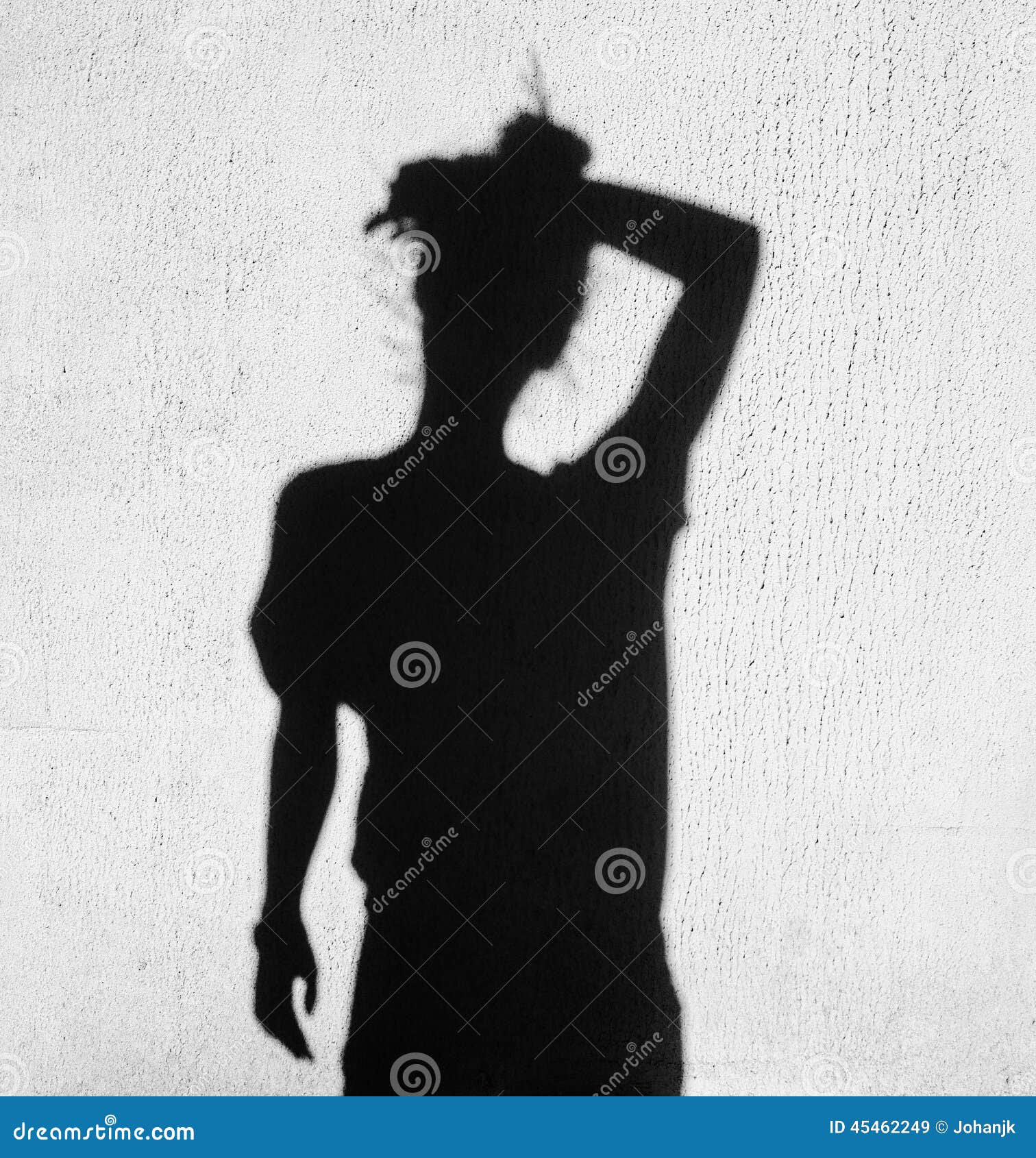 Shadow of a Tired Woman Wiping Forehead Stock Image - Image of forehead ...