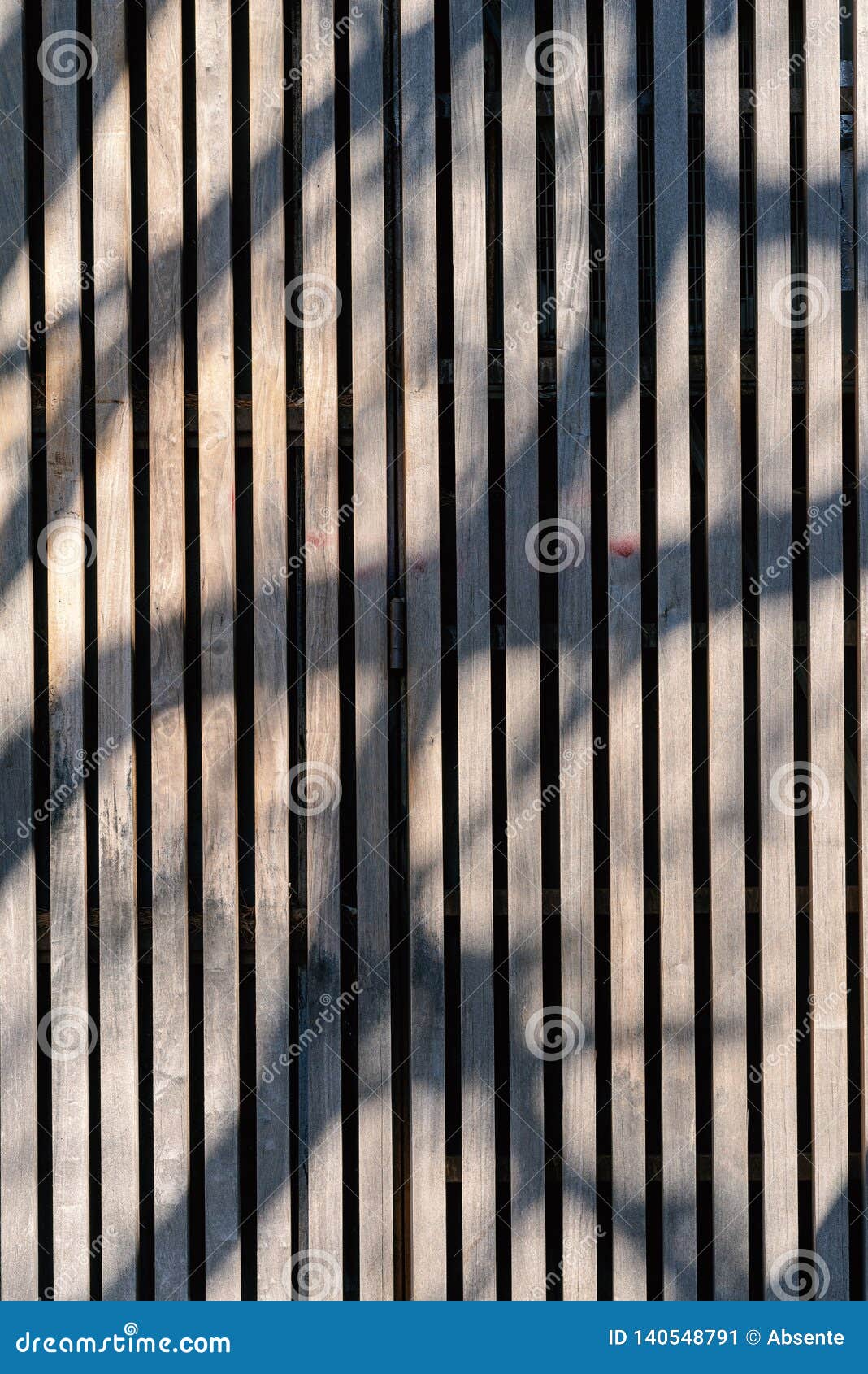 Shadow of a Tree on an Enclosure of Slats Stock Image - Image of tree ...