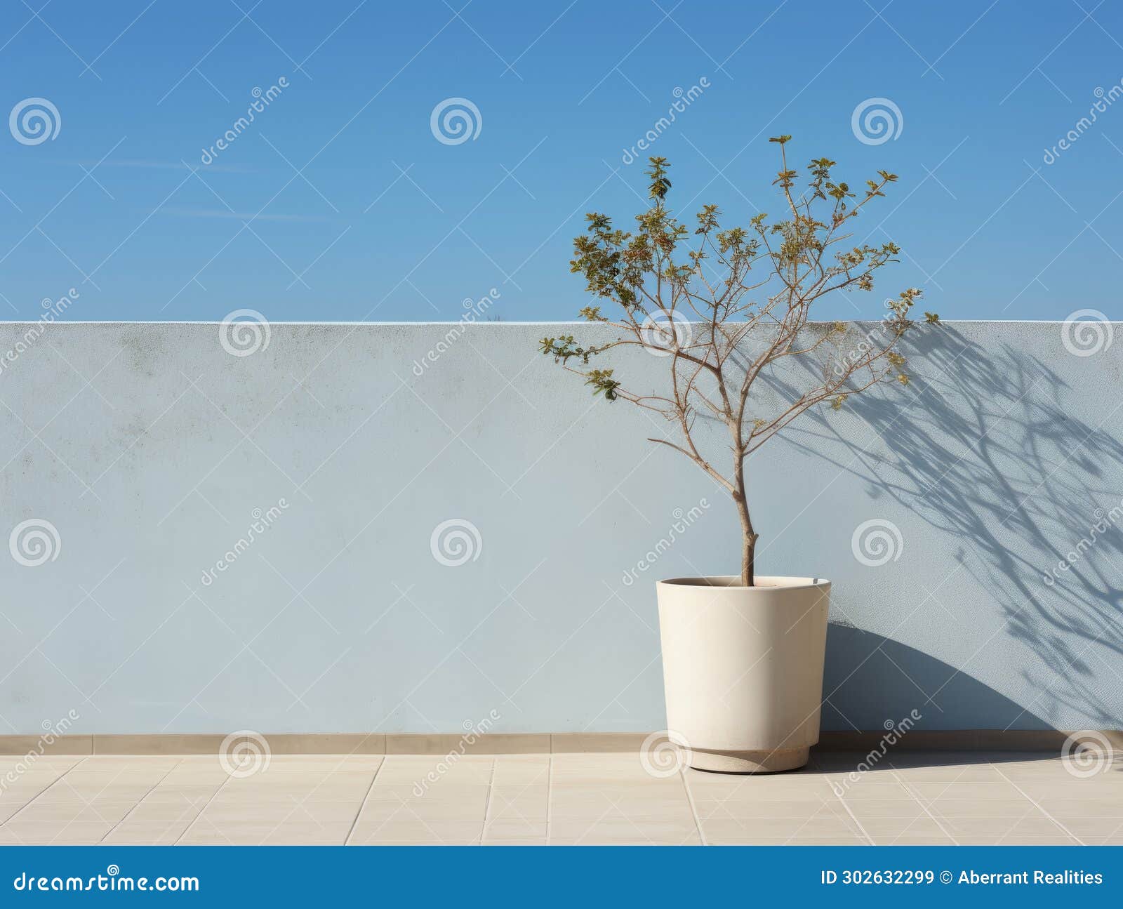 Shadow of a tree on a wall stock illustration. Illustration of flower ...