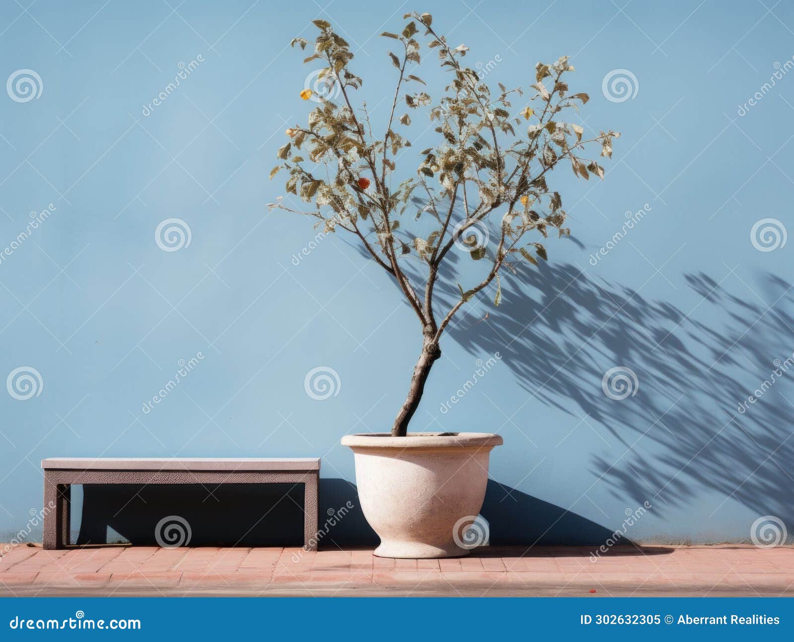 Shadow of a tree on a wall stock illustration. Illustration of person ...