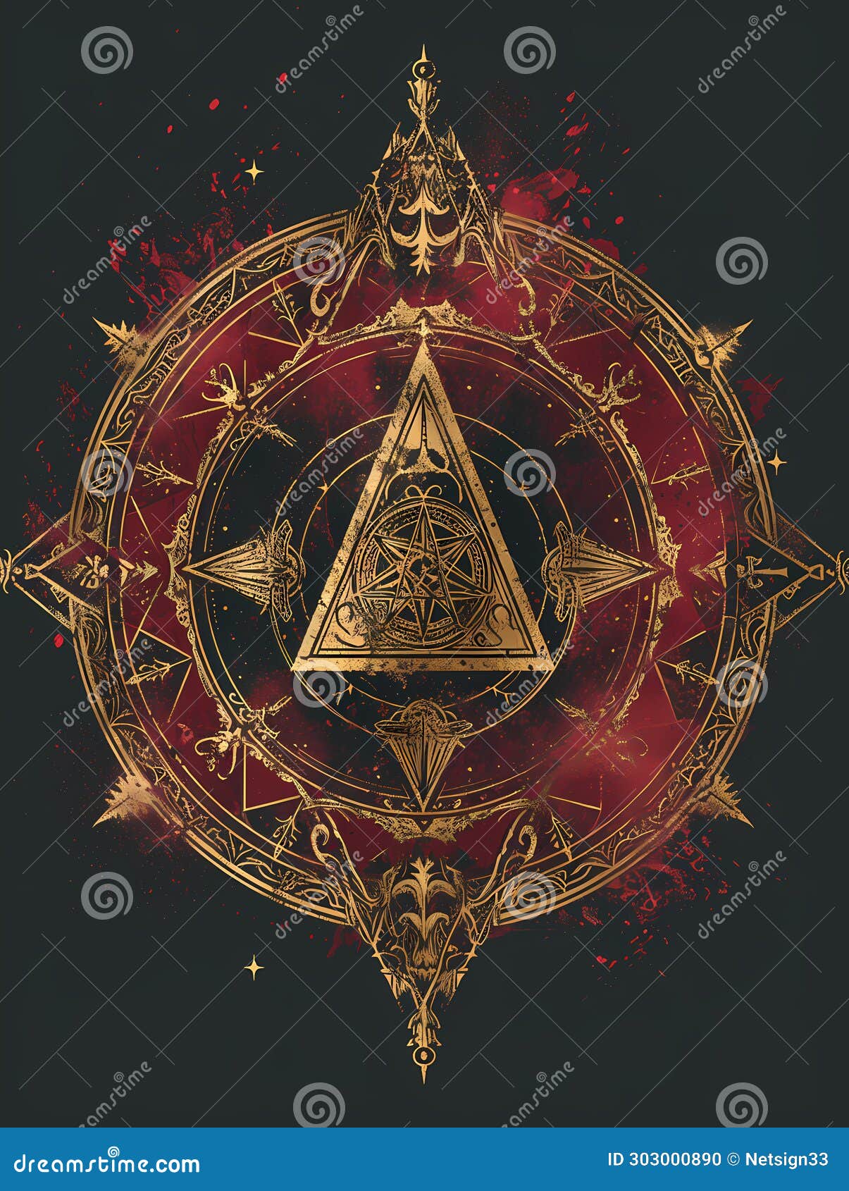 The Shadow of the Trinity is Shown, a Gold and Red Circle with a ...