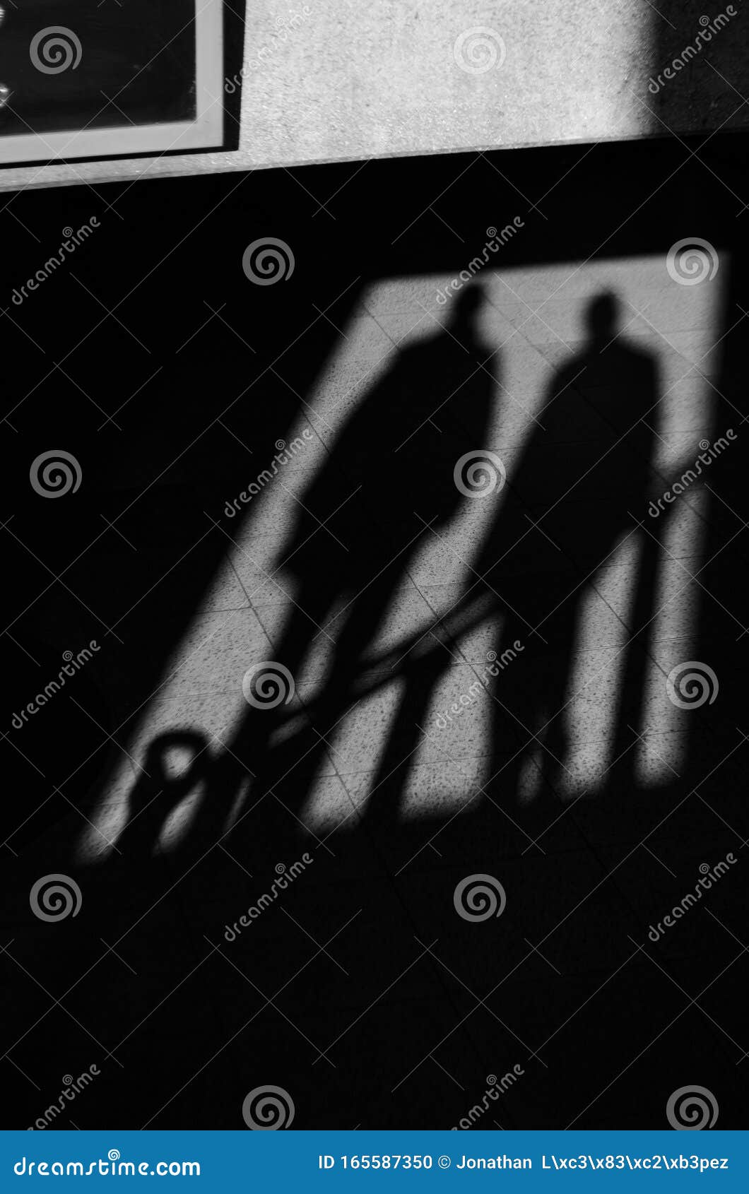 Shadow of Two People on the Floor Stock Photo - Image of secret ...