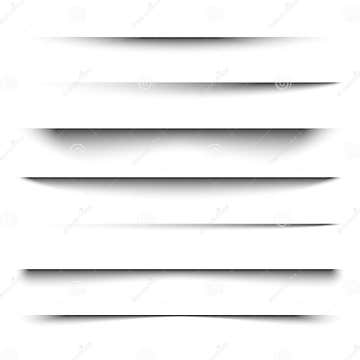 Shadow Vector Divider Paper Overlay Effect. Shadow Effect Realistic Box ...