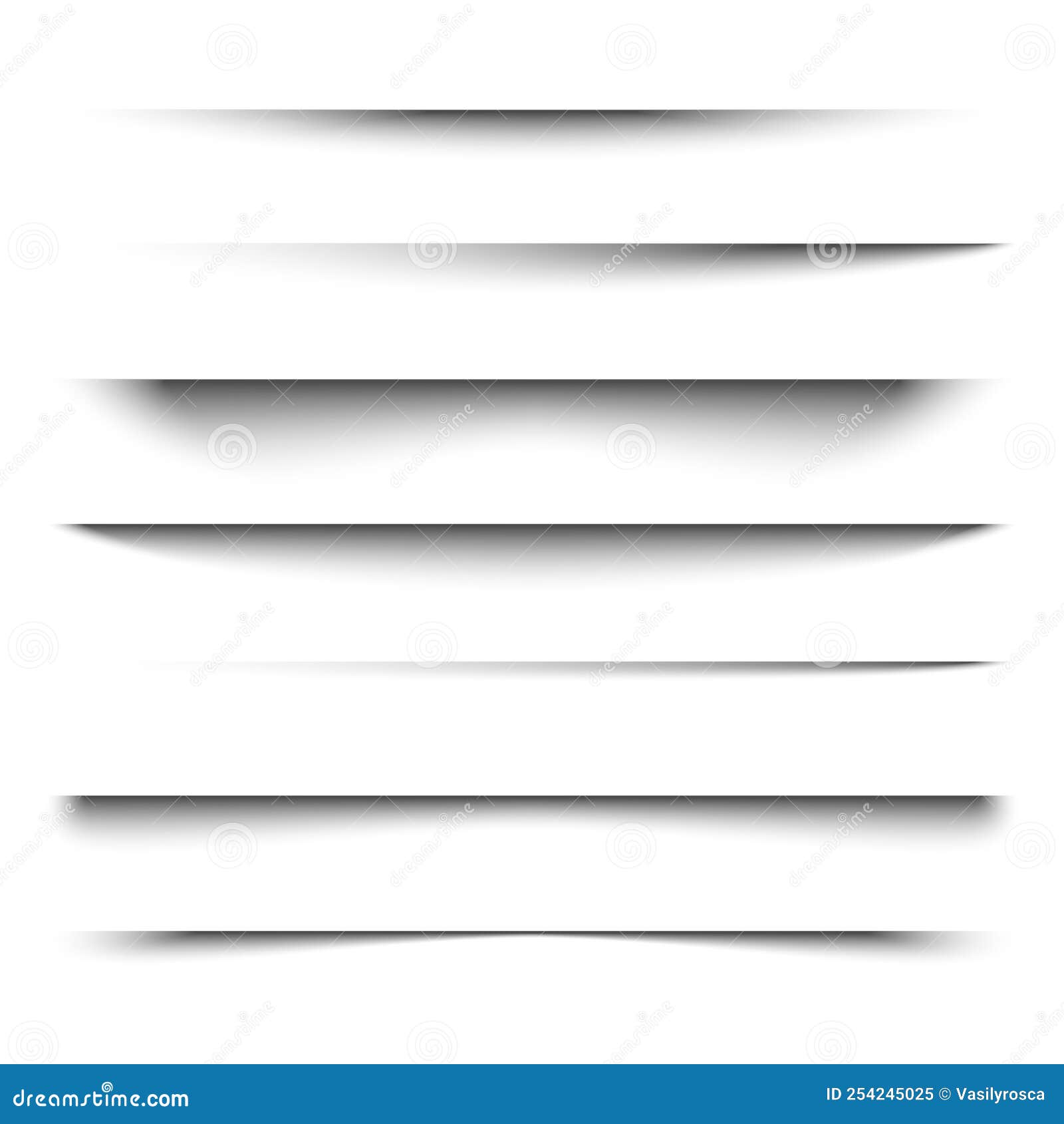 Shadow Vector Divider Paper Overlay Effect. Shadow Effect Realistic Box ...