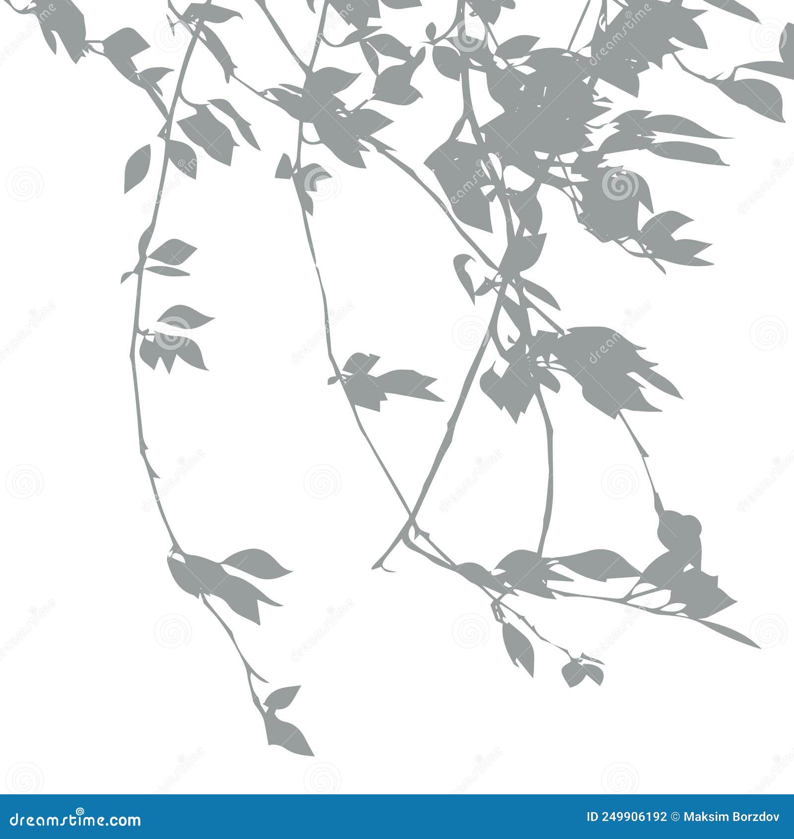 Shadow from Vegetation on the Wall Stock Vector - Illustration of light ...