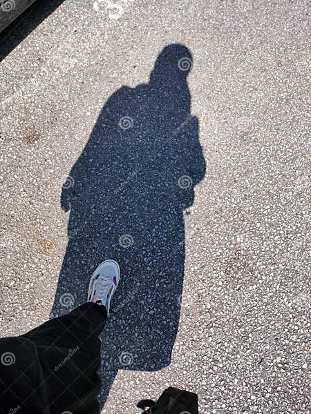 Shadow and Walking Footsteps Stock Image - Image of pattern, footsteps ...