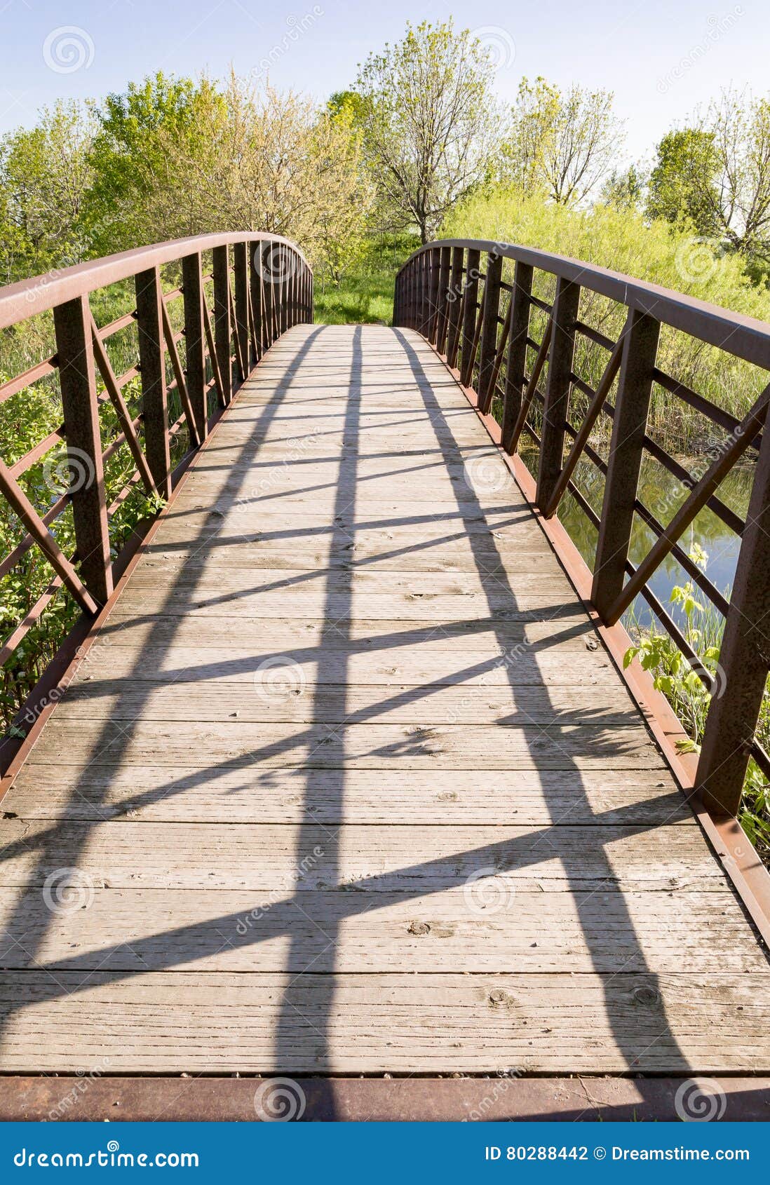 Shadow Walkway stock photo. Image of shadows, railings - 80288442