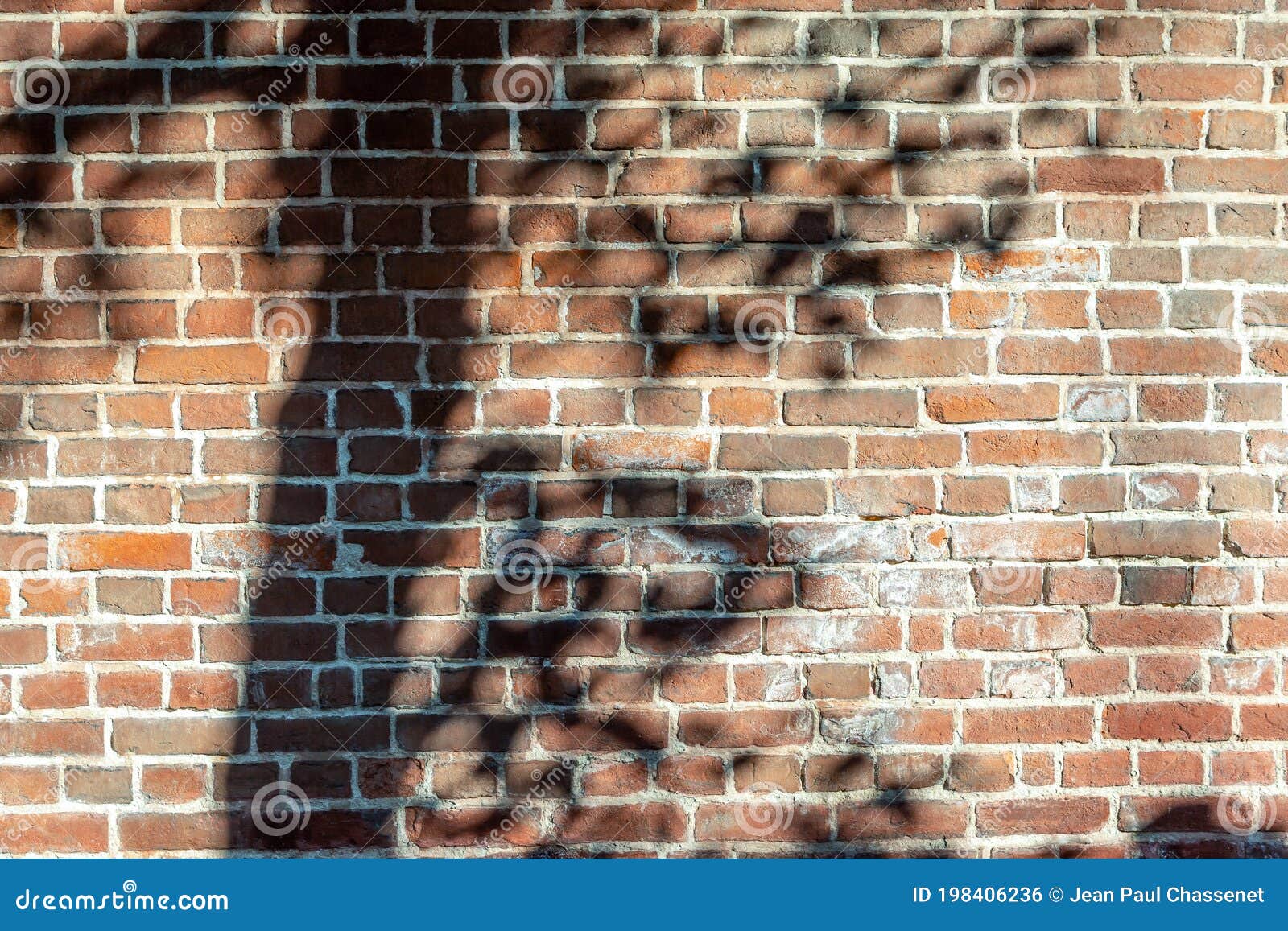 The Shadow of the Wall, Old Brick Wall Stock Photo - Image of ...