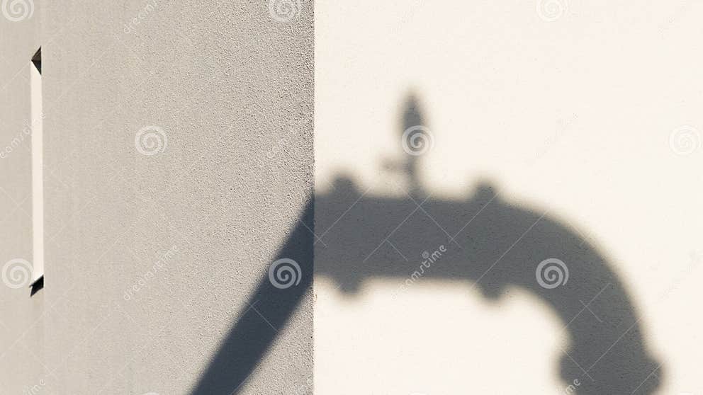 Shadow of a Water Pipe with a Window Stock Image - Image of ...