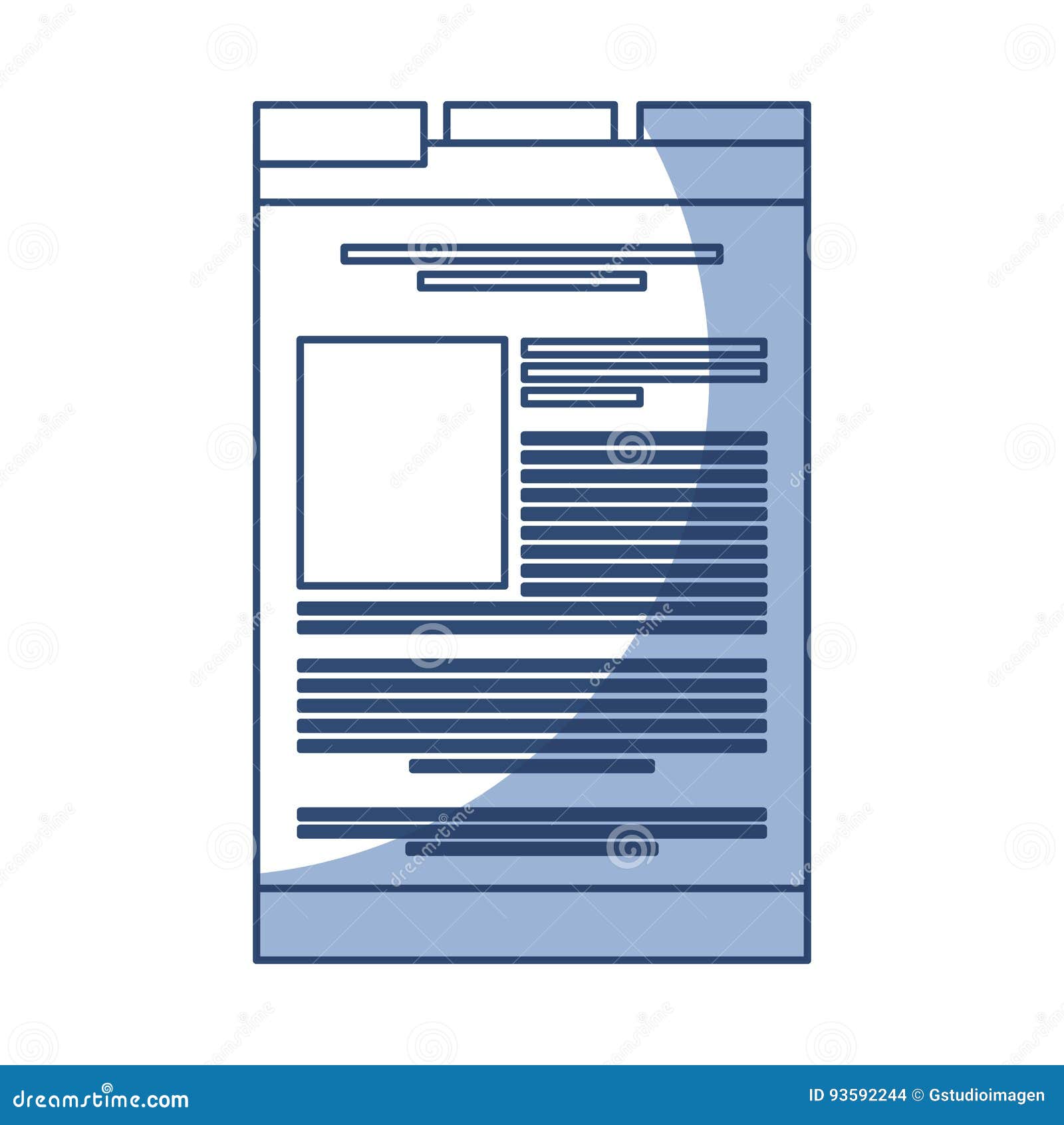 Shadow web tab stock vector. Illustration of badge, label - 93592244