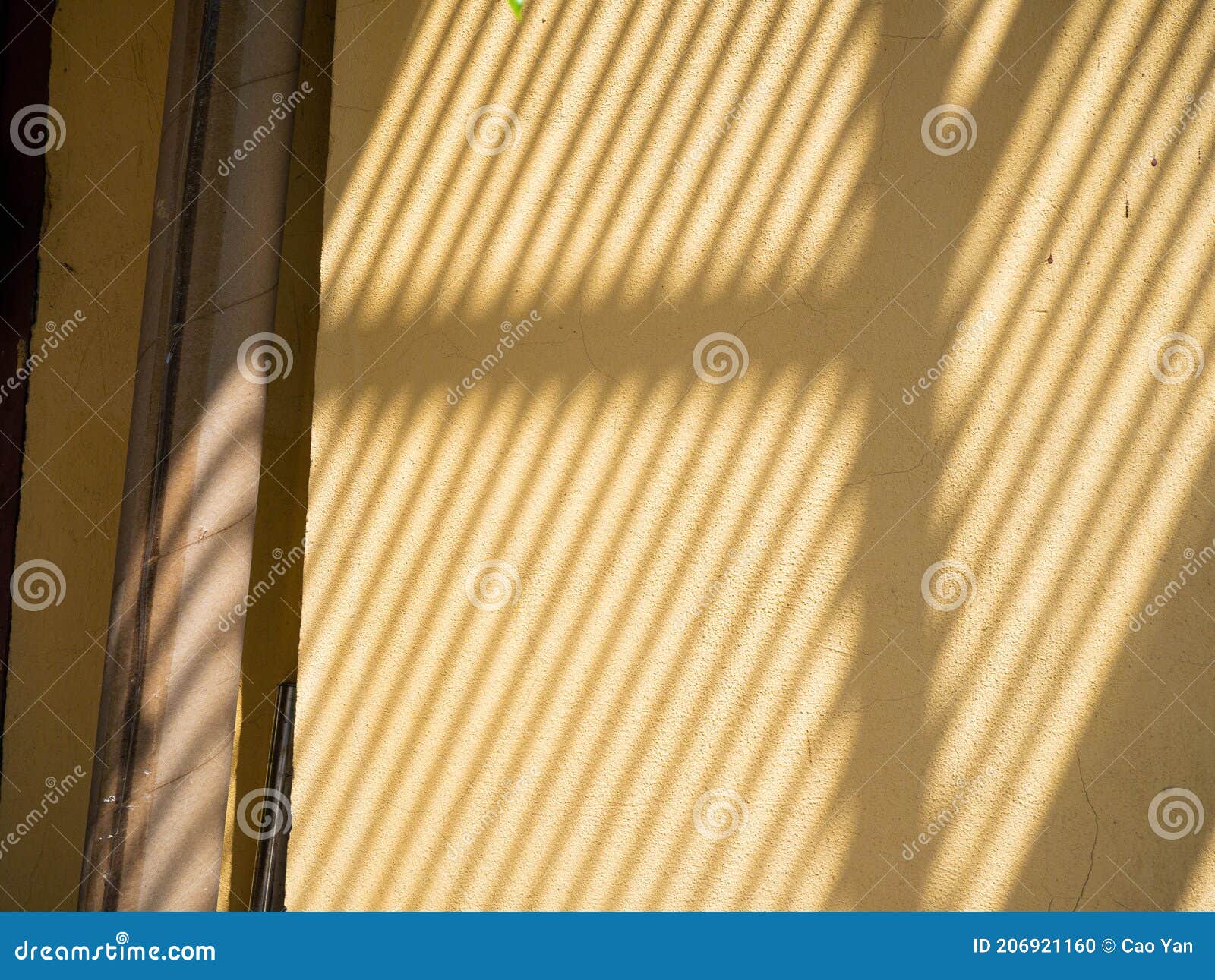 The Shadow on the White Wall from Sun Rays. Stock Photo - Image of dark ...