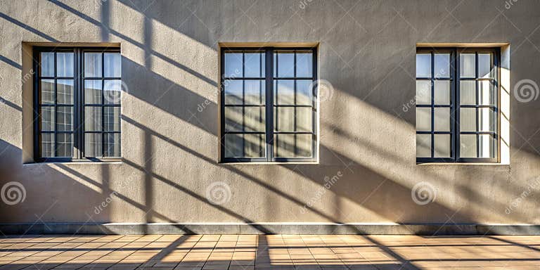 Shadow of Windows Reflect on the Wall Background D Generative by AI ...