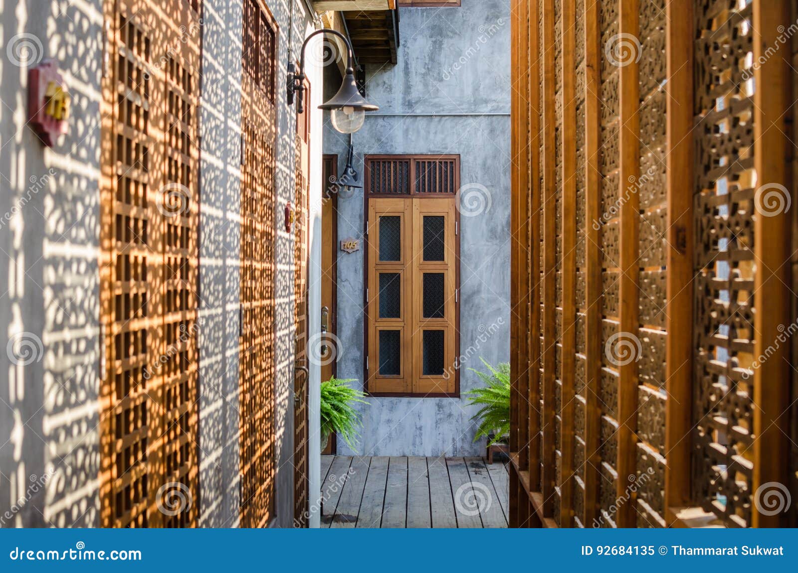 Shadow through Wooden Battens Stock Image - Image of object, battens ...