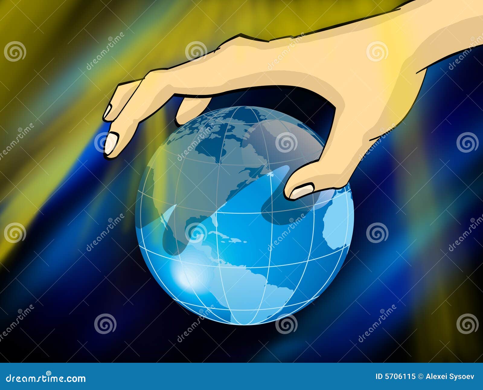 Shadow on the world stock illustration. Illustration of sphere - 5706115