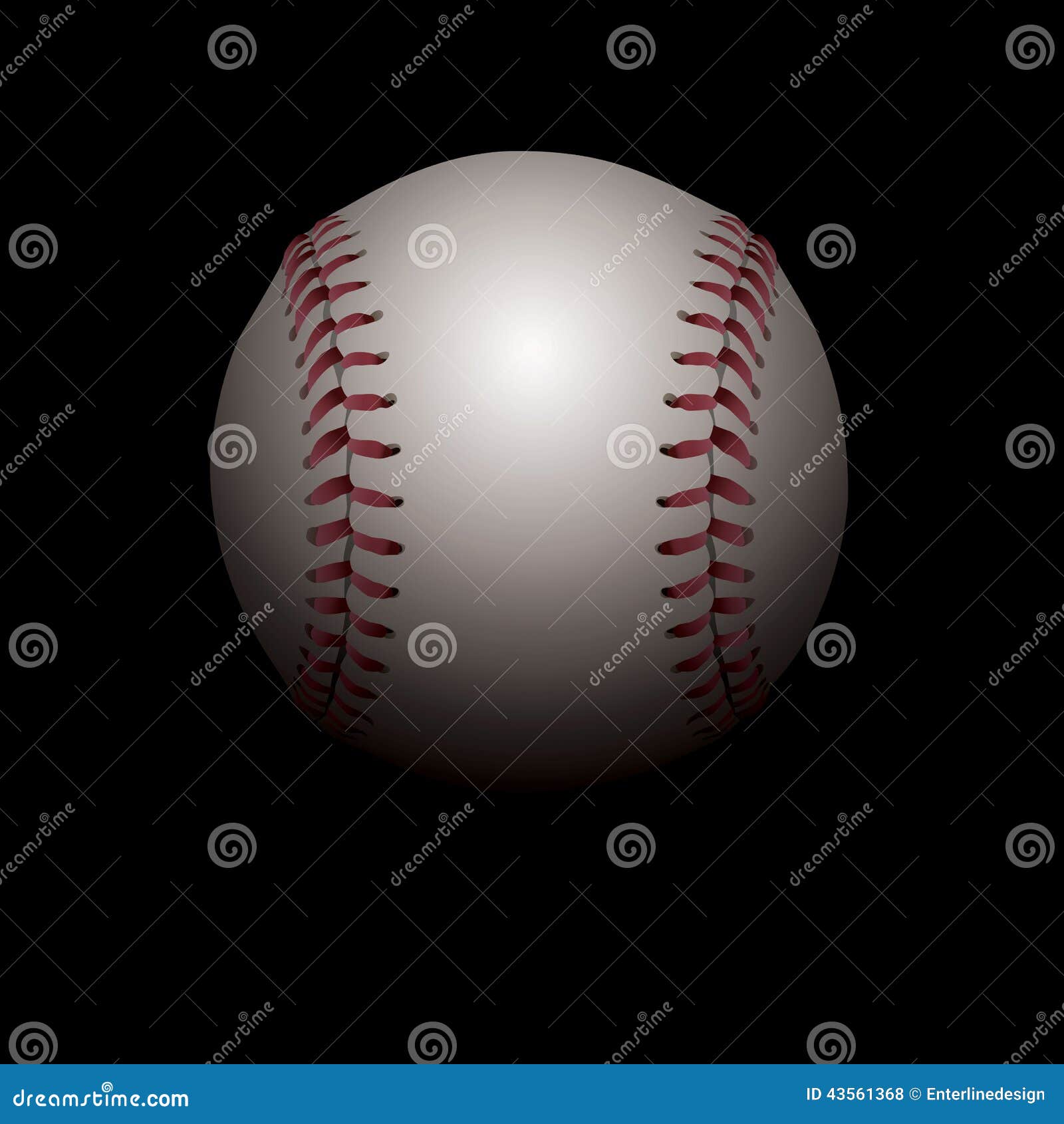 Shadowed Baseball Illustration Stock Illustration - Illustration of ...