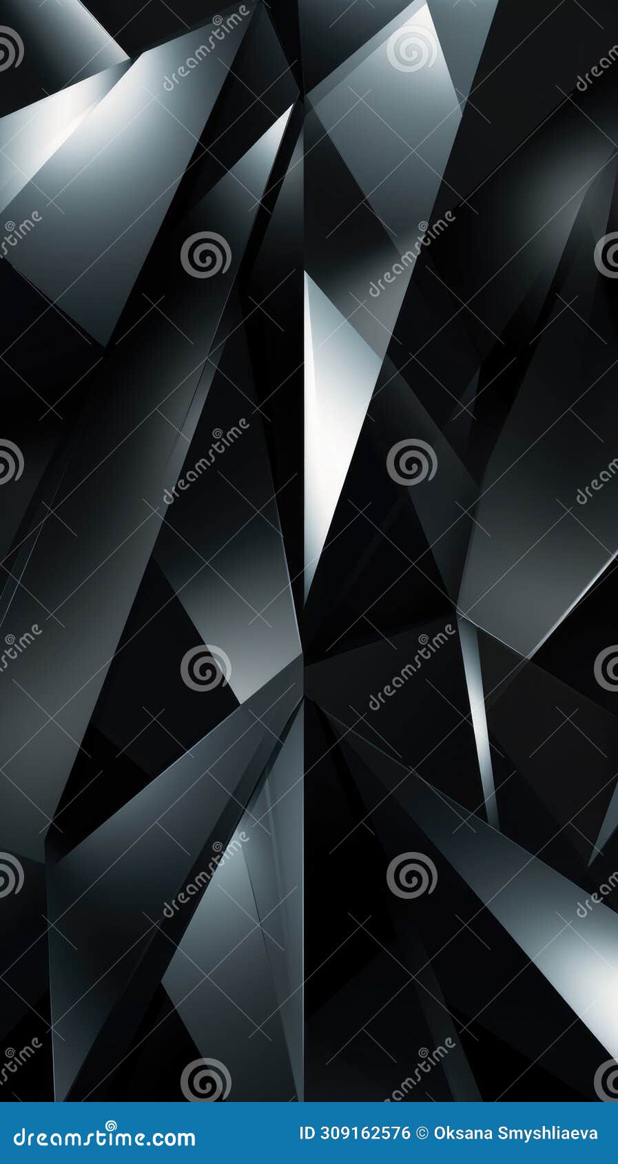 Shadowed Polygons on Dark Background. Multifaceted Polygons Casting ...