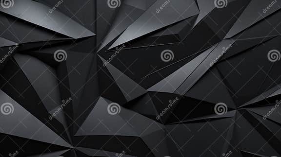 Shadowed Polygons on Dark Background. Multifaceted Polygons Casting ...