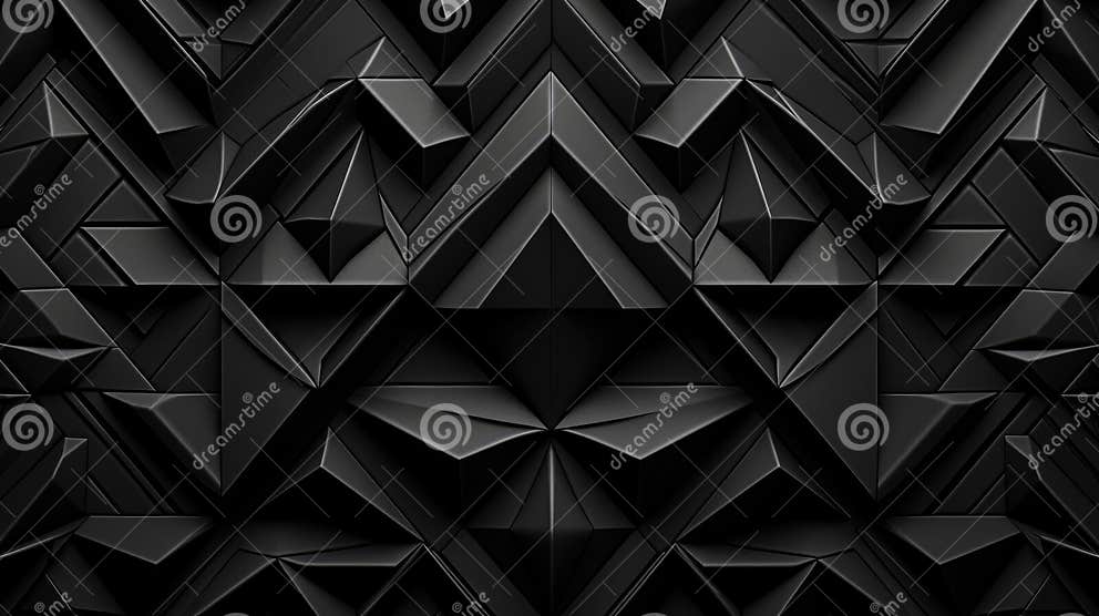 Shadowed Polygons on Dark Background. Multifaceted Polygons Casting ...