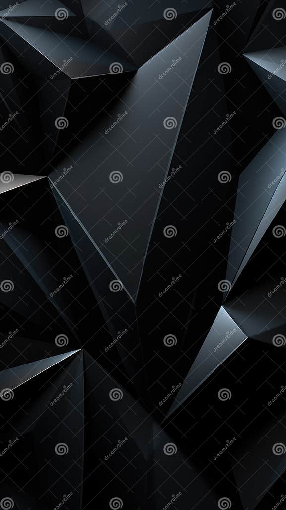 Shadowed Polygons on Dark Background. Multifaceted Polygons Casting ...