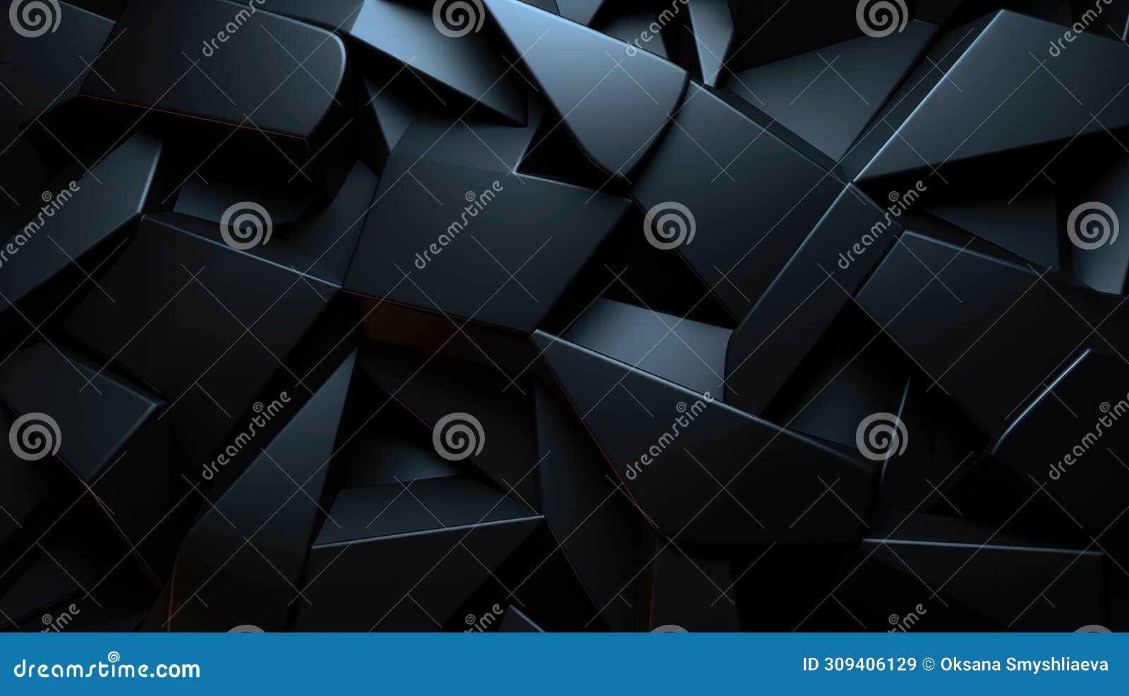 Shadowed Polygons on Dark Background. Multifaceted Polygons Casting ...