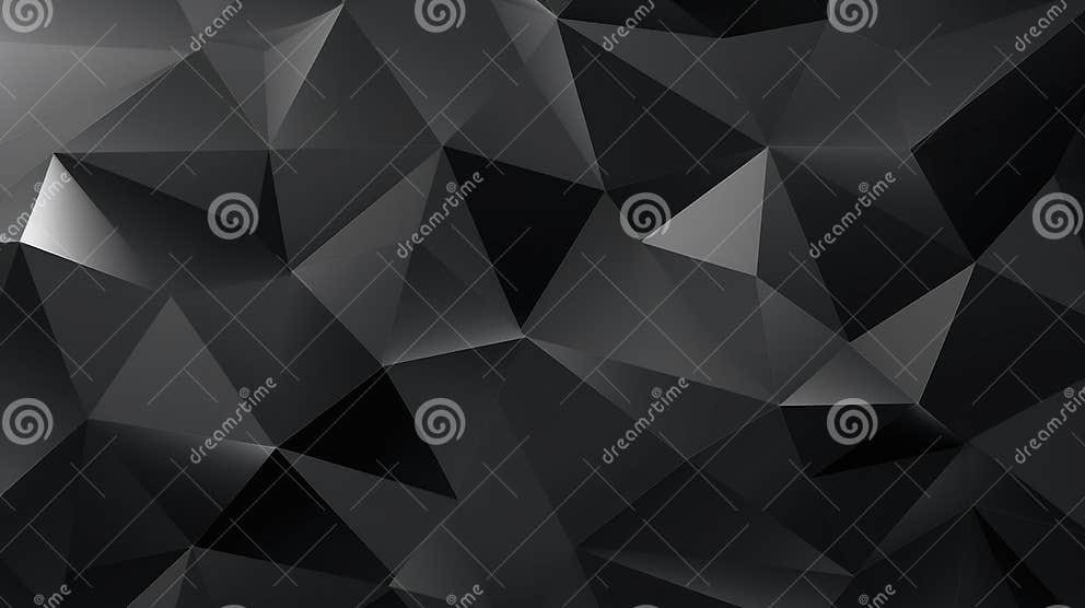 Shadowed Polygons on Dark Background. Multifaceted Polygons Casting ...