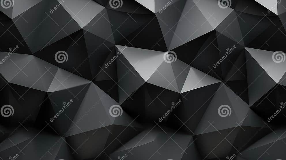 Shadowed Polygons on Dark Background. Multifaceted Polygons Casting ...