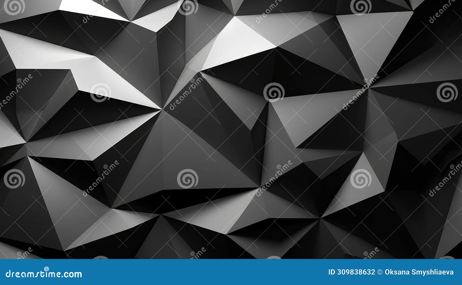 Shadowed Polygons on Dark Background. Multifaceted Polygons Casting ...