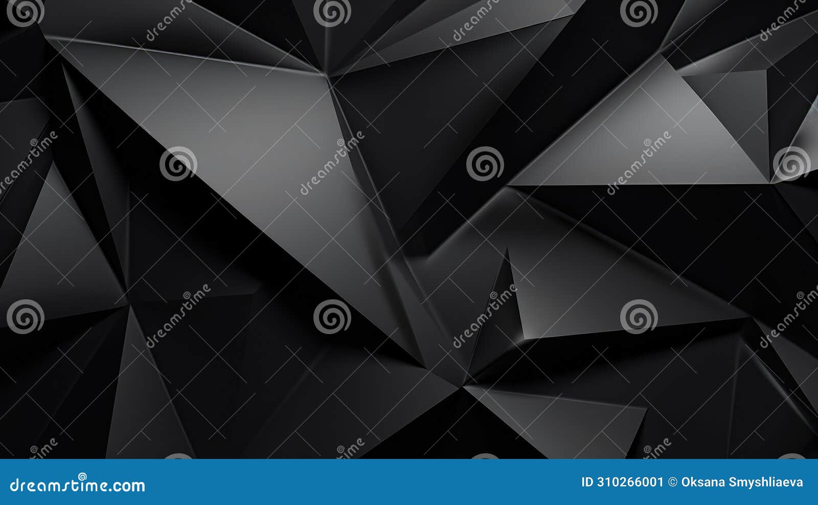 Shadowed Polygons on Dark Background. Multifaceted Polygons Casting ...