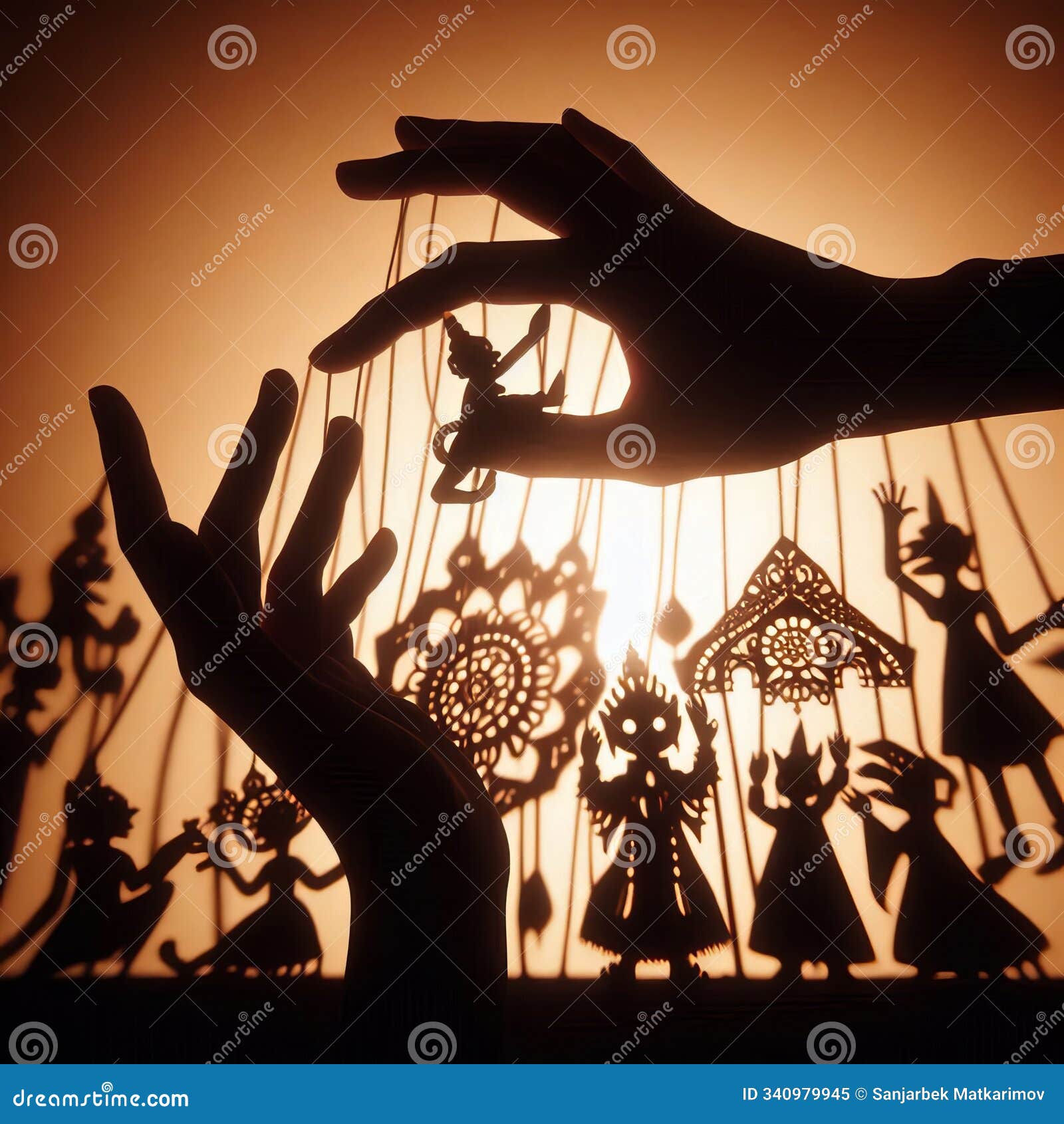 Shadowgraphy Shadow Use Hand Gestures and Light To Create Shadow Stock ...