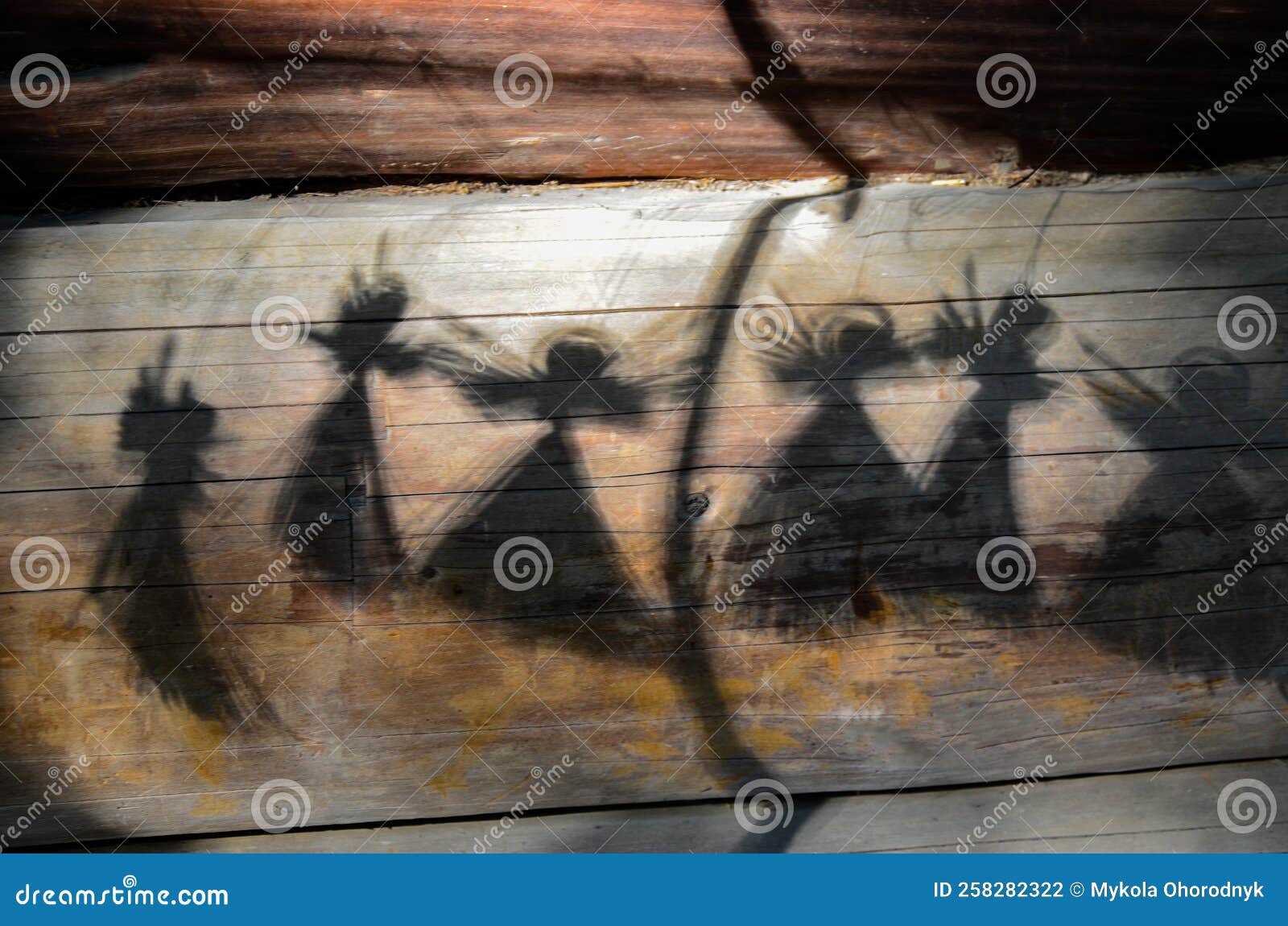 The Shadows of Angels are Reflected on the Wall Stock Photo - Image of ...