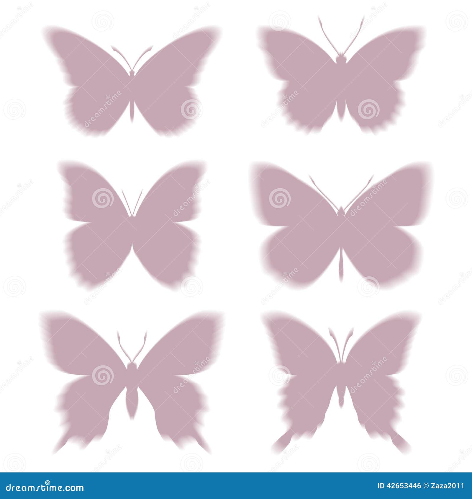 Shadows of Butterflies Eps10 Stock Vector - Illustration of objects ...