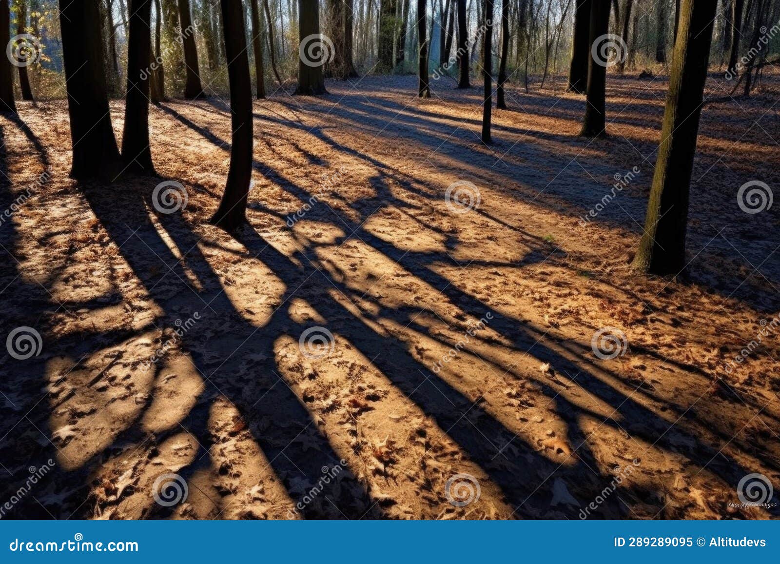 Shadows Cast by the Forest Canopy on the Ground Stock Image - Image of ...