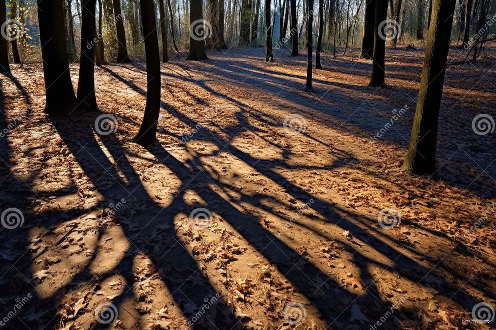 Shadows Cast by the Forest Canopy on the Ground Stock Image - Image of ...