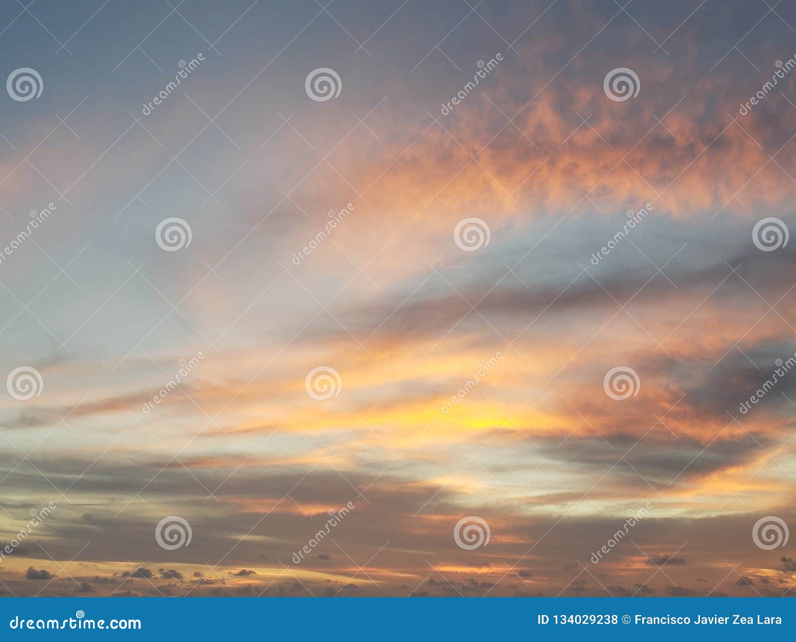 Shadows and Colors in the Clouds of the Sky at Dusk, Background and ...