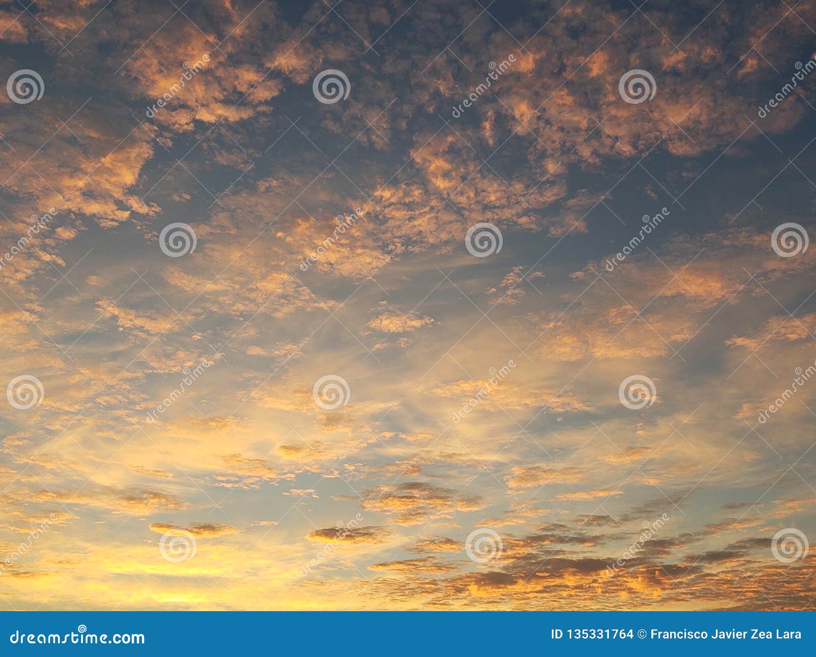 Shadows and Colors in the Clouds of the Sky at Dusk, Background and ...