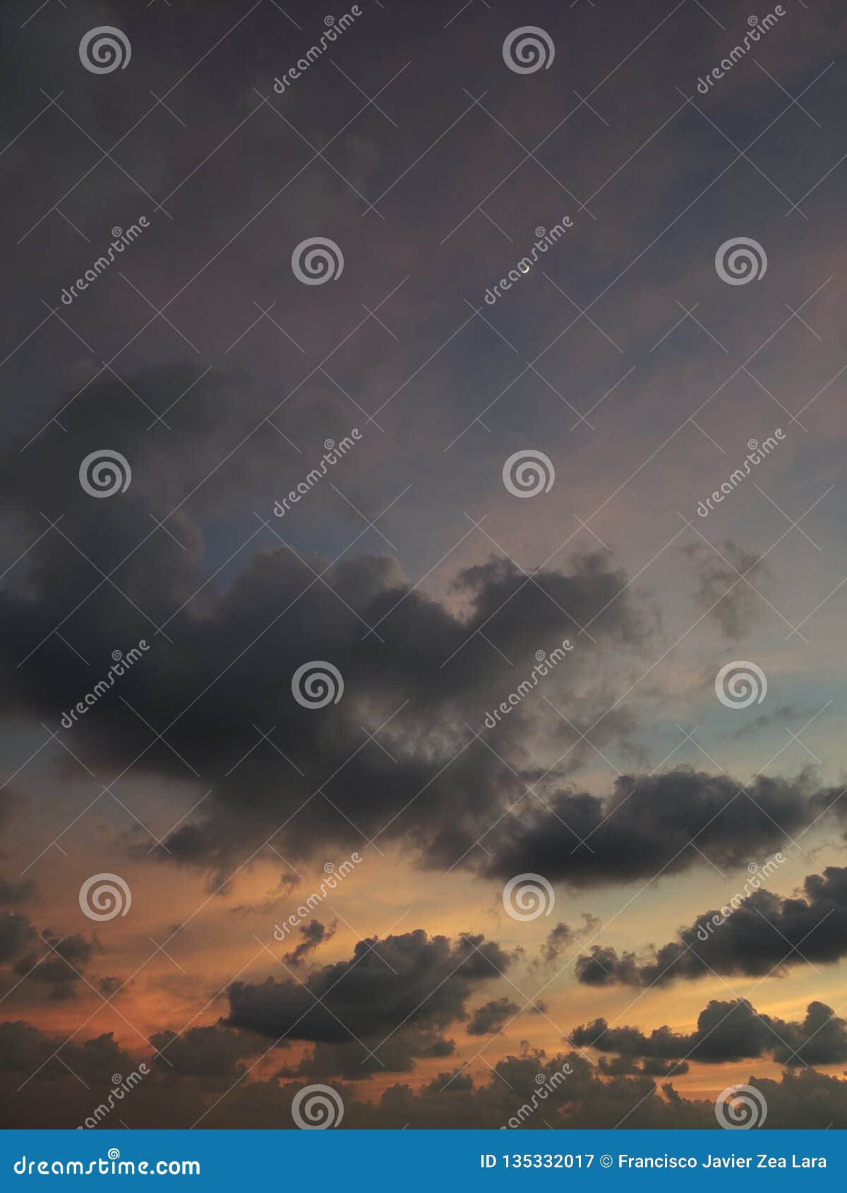 Shadows and Colors in the Clouds of the Sky at Dusk, Background and ...