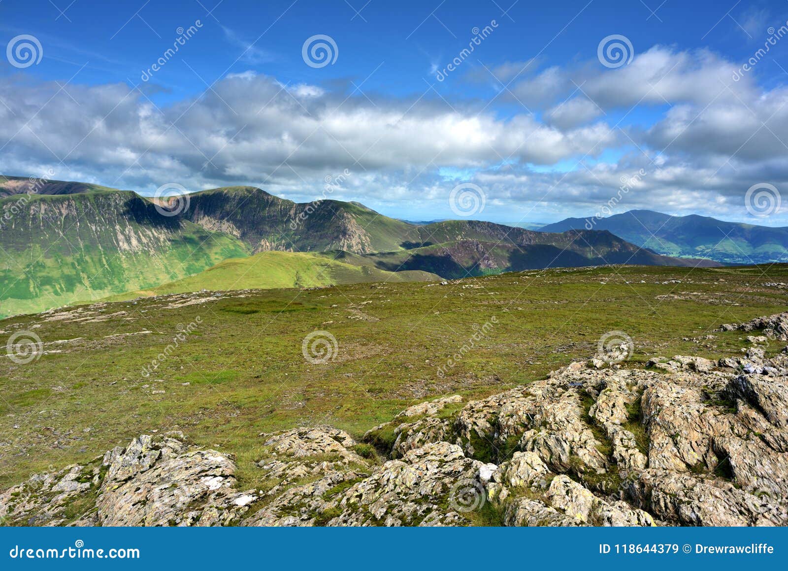 Sunlight on the Cumbrian Mountains Stock Image - Image of buttermere ...