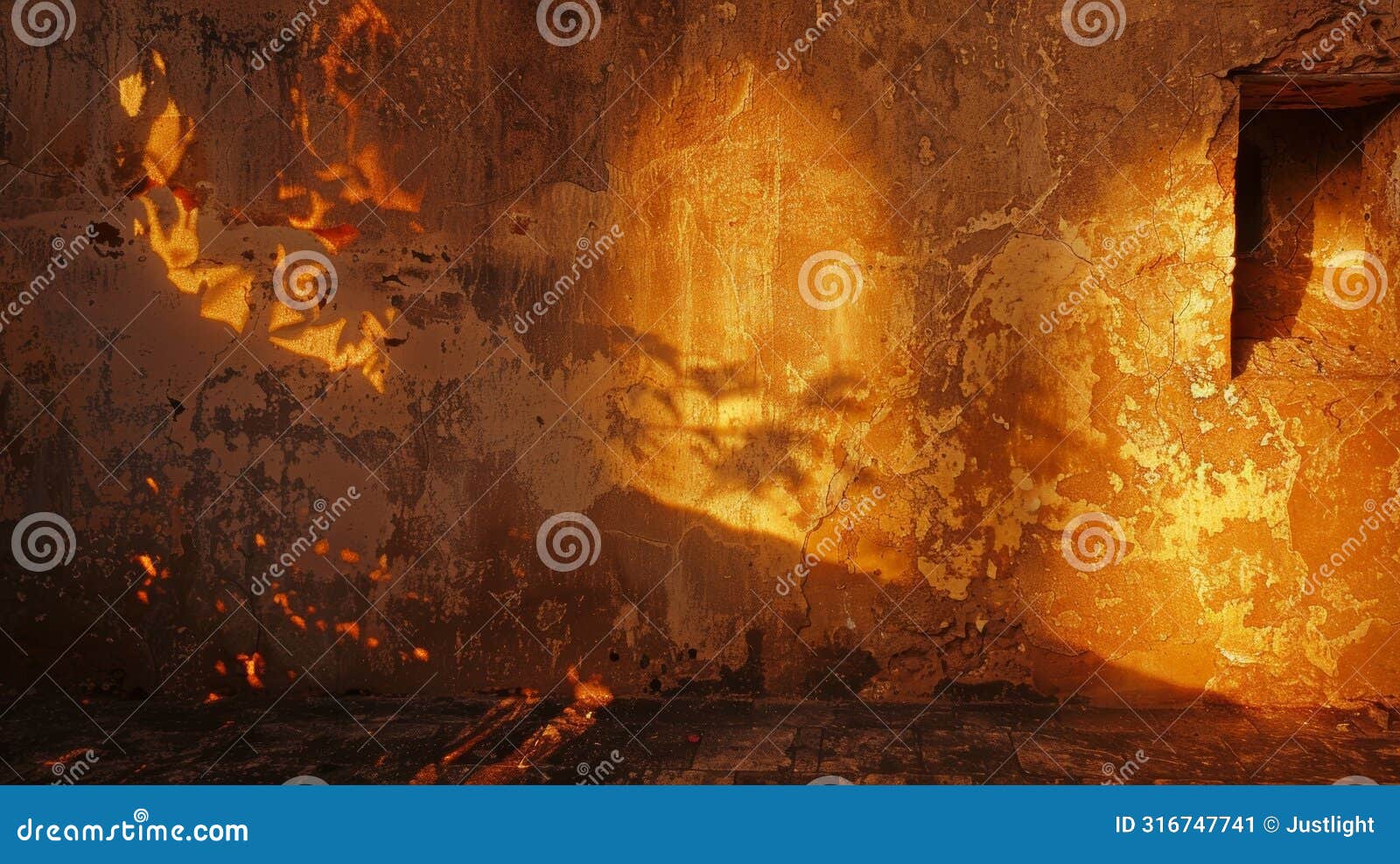 Shadows Dance Along the Walls As the Fire Burns Low Creating an ...