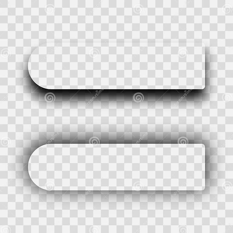 Set of Two Rectangles with Rounded Corners Shadows Stock Vector ...