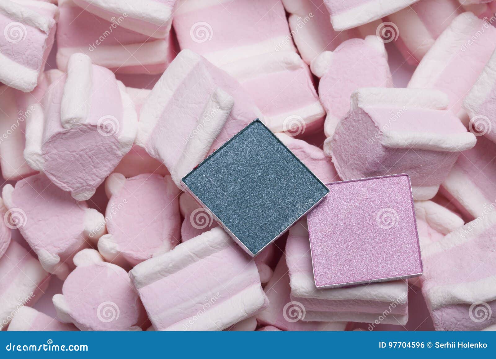 Shadows for the Eyes on the Background of Sweets Stock Photo - Image of ...