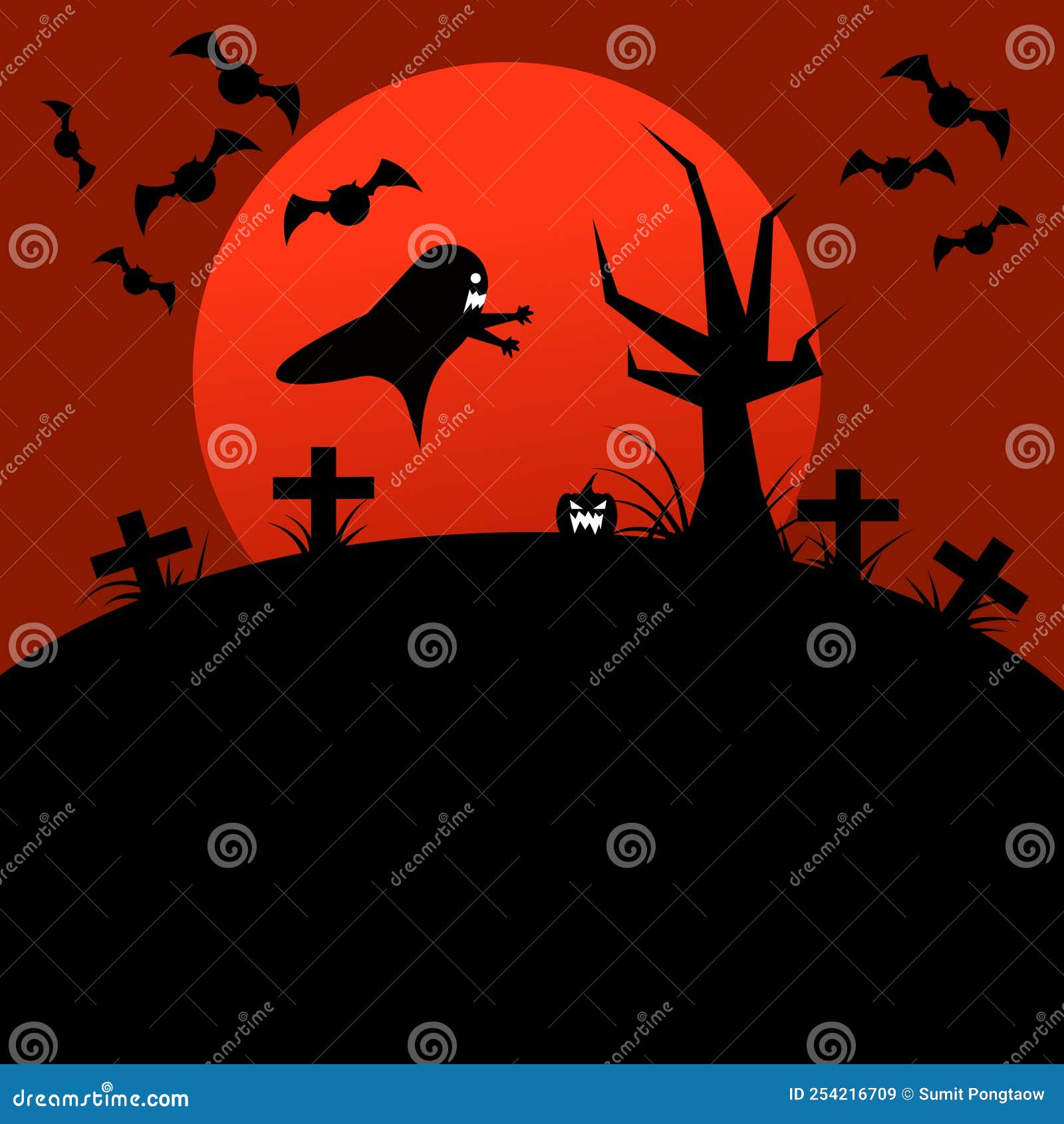 Shadows of Ghosts, Trees, Bats and Ghost Hands, Halloween Horrors ...