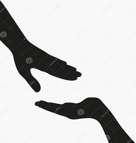 Shadows of hands stock vector. Illustration of hands - 60530034