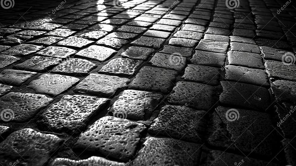 The Shadows and Highlights on the Irregulart.cobblestone Surface Create ...