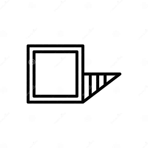 Black Line Icon for Shadows, Darkness and Shadows Stock Illustration ...