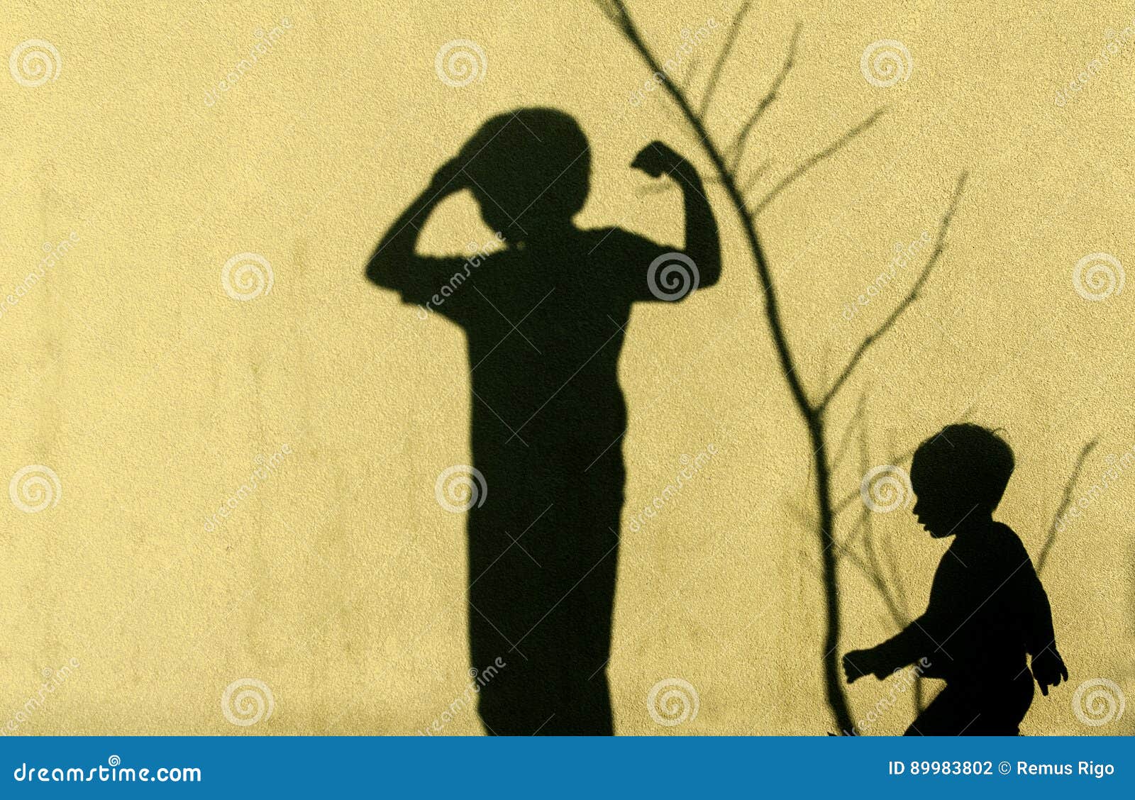 Shadows of kids stock photo. Image of children, playing - 89983802