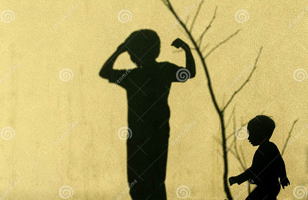 Shadows of kids stock photo. Image of children, playing - 89983802