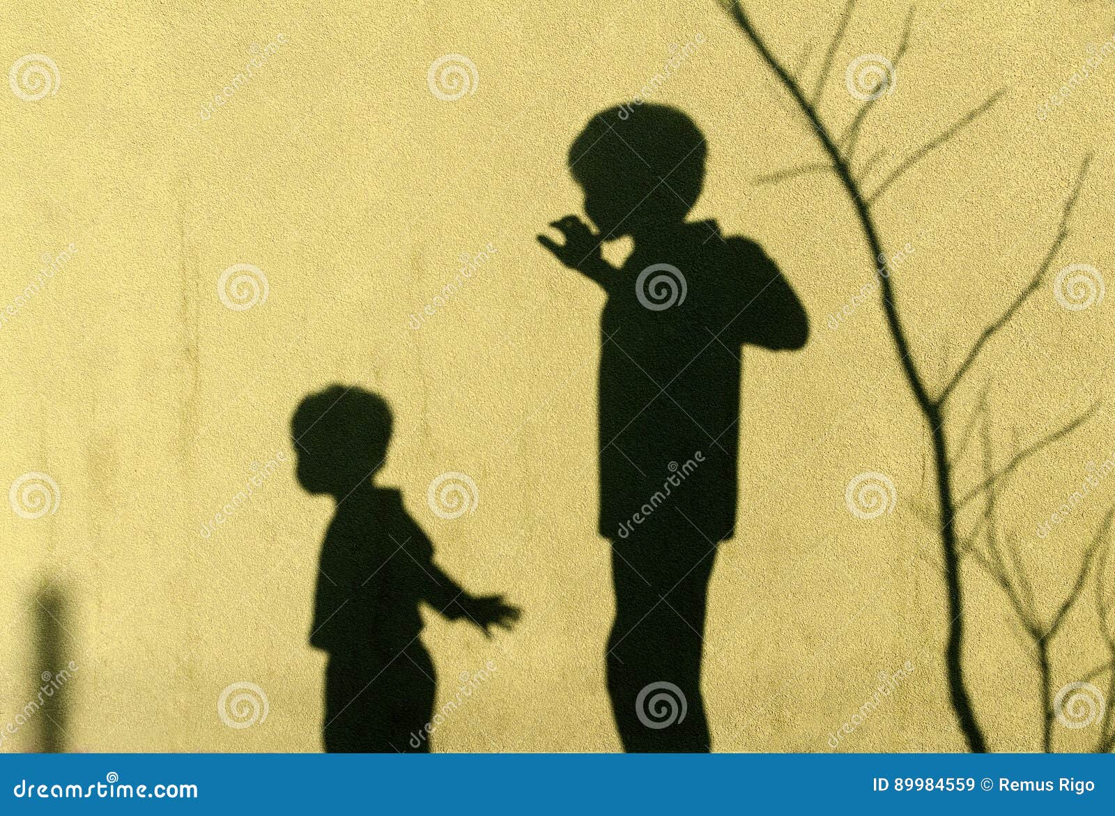 Shadows of kids stock image. Image of childhood, family - 89984559